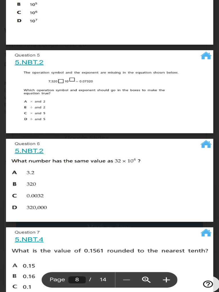 Math Homework Assignment for Winter Break | PDF