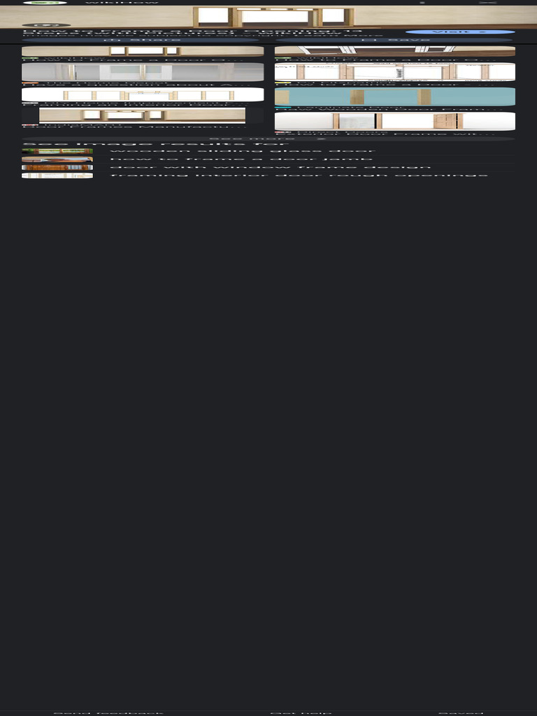 How To Build A Door Frame in An Existing Opening - Google Search | PDF