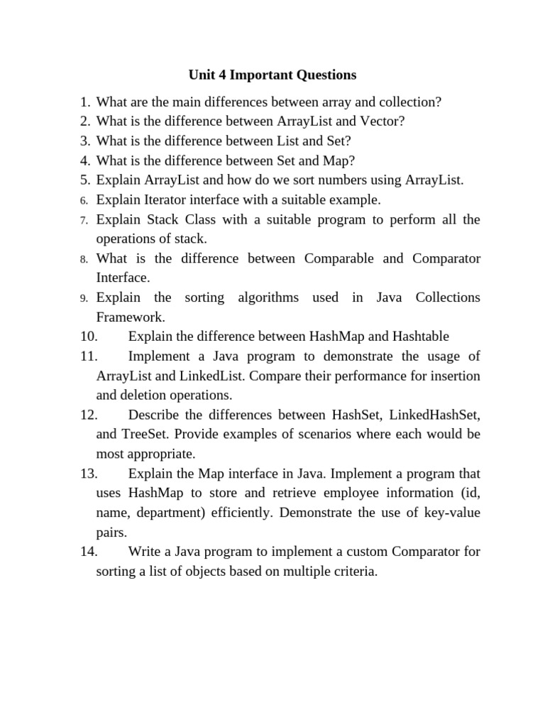 OOPS Unit4 Unit5 Questions | PDF | Spring Framework | Computer Programming
