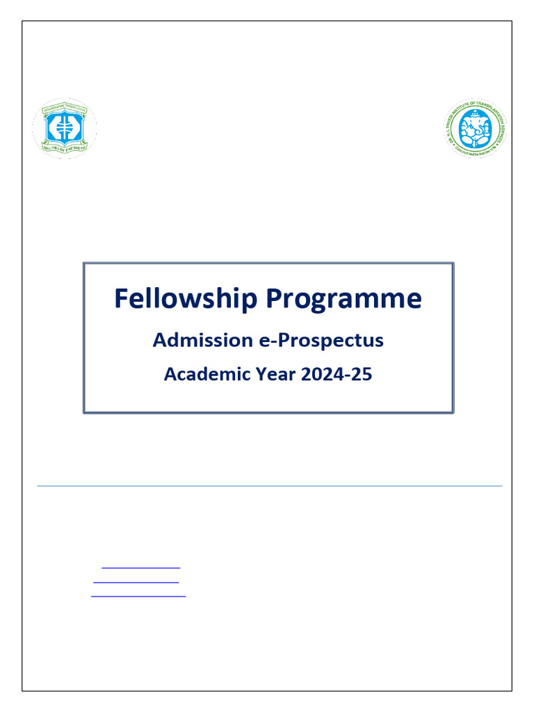 Fellowship Programme Academic Year - 2024-2025 | PDF | Doctor Of ...