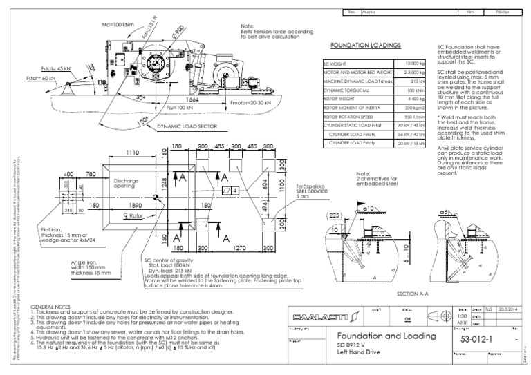 OF00214-01 Appendix 1-2 Loadings Drawing | PDF | Mechanical Engineering