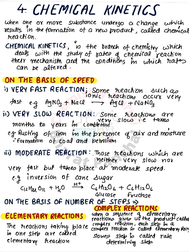 Chemical Kinetics | PDF