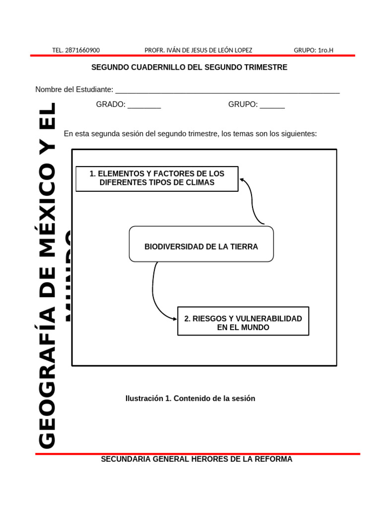 1°h Cuadernillo Geografia Segundo Trimestre Marzo 2022 | PDF | Biodiversidad | Clima