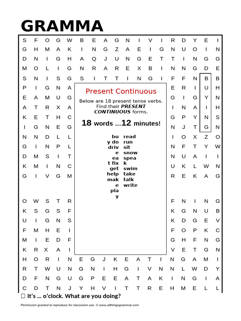 Atg Wordsearch Prescont Exerc | PDF