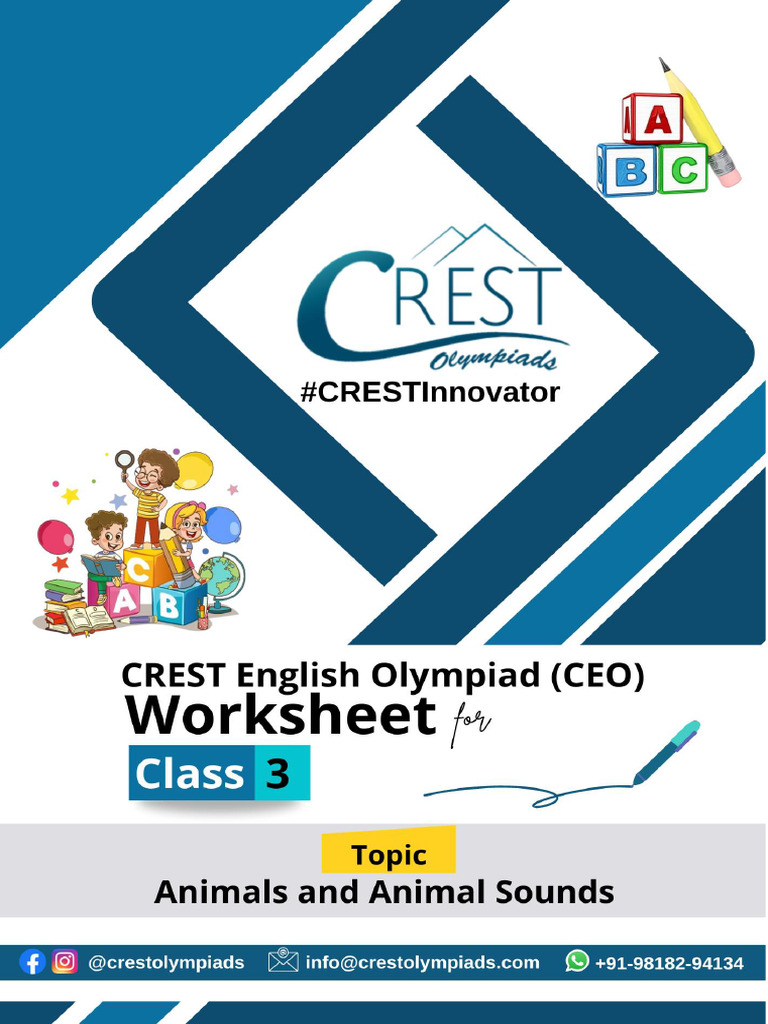 Animal Sounds Worksheet for Kids | PDF | Zoology