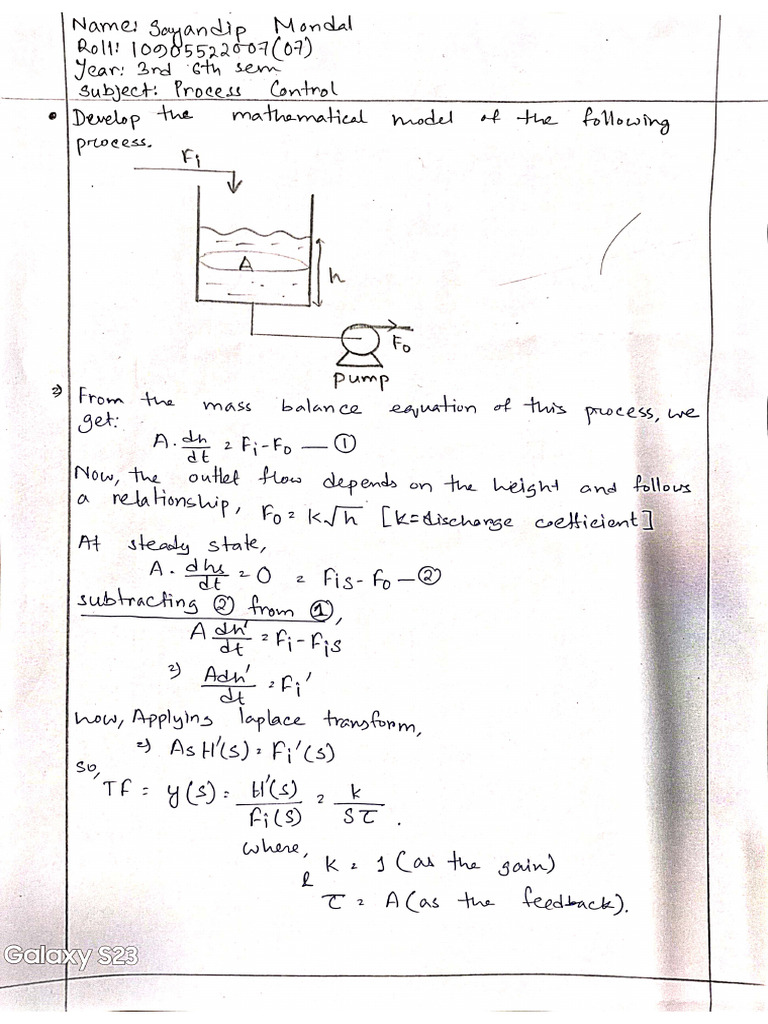 Sayandip Mondal Process Control | PDF