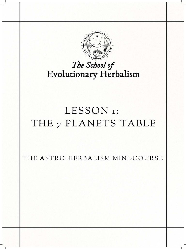 Printer Friendly The 7 Planets Table 1 | PDF