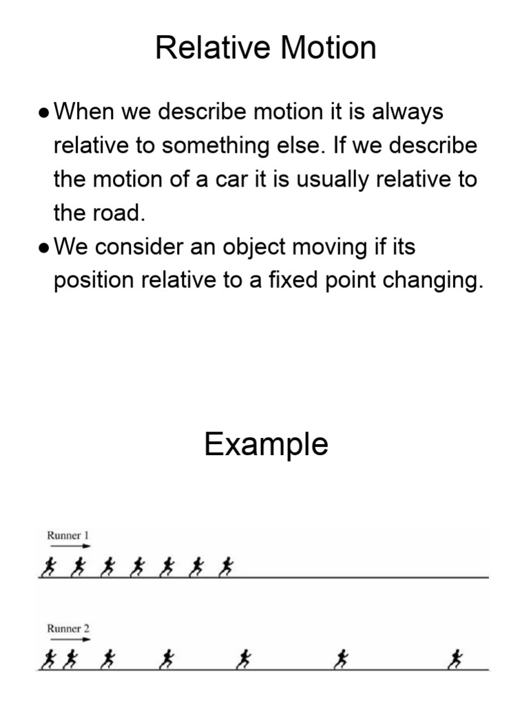 Understanding Relative Motion and Speed | PDF