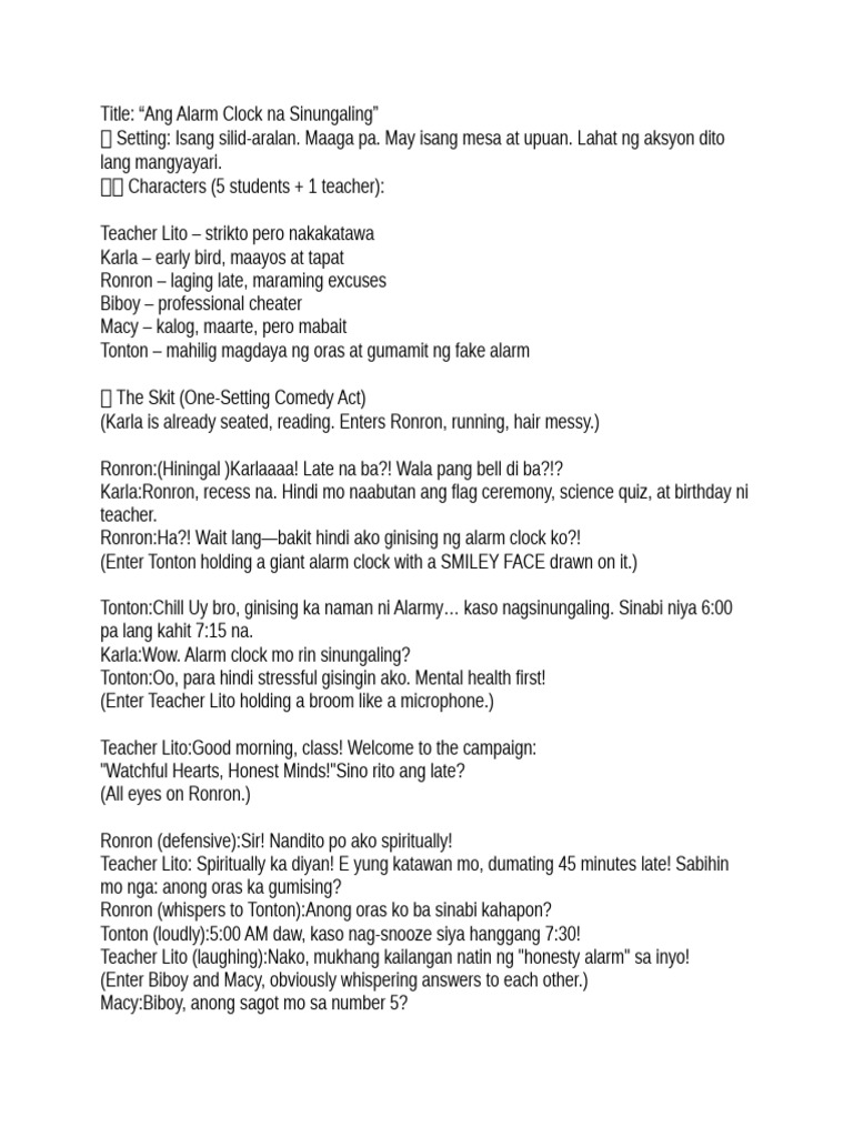 Comical Skit | PDF