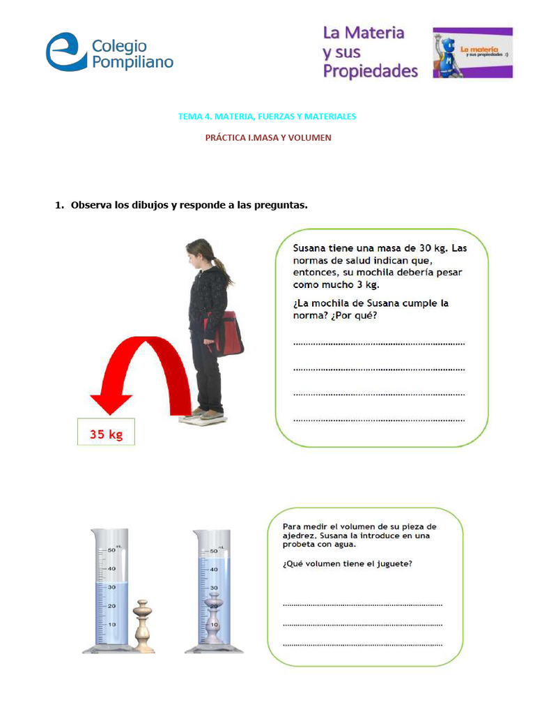 Masa y Volumen | PDF