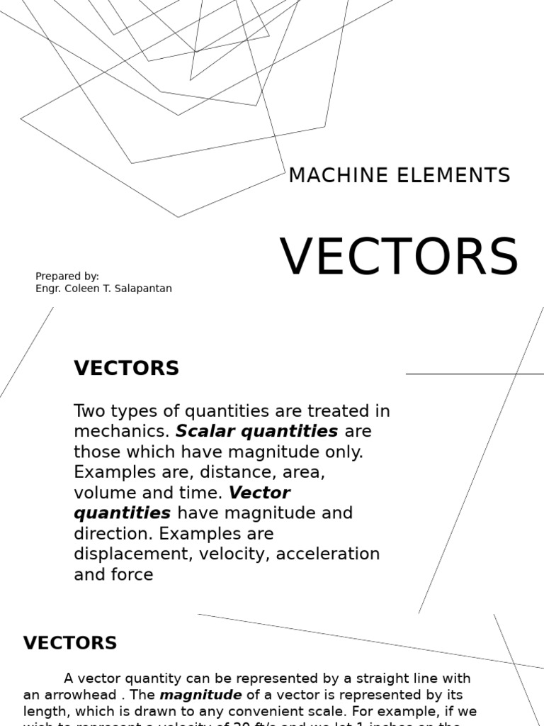 Machine Elements Vectors | PDF | Trigonometry | Euclidean Vector