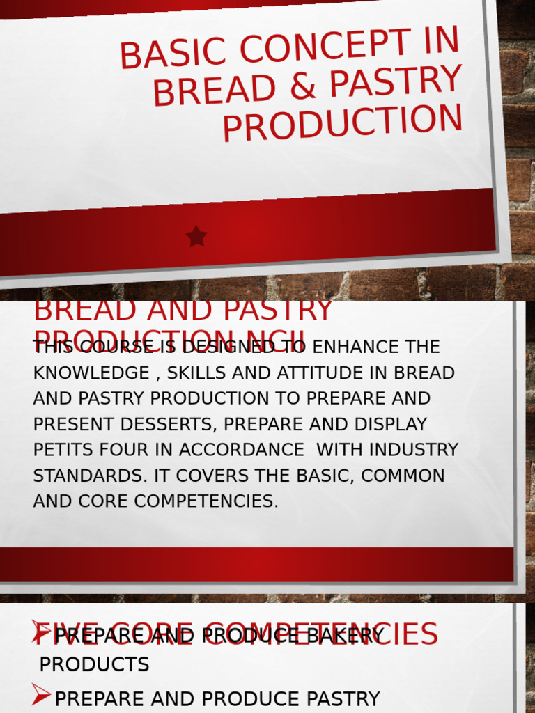 Basic Concept in Bread & Pastry Production JUNE SIXTEEN 2025 | PDF ...