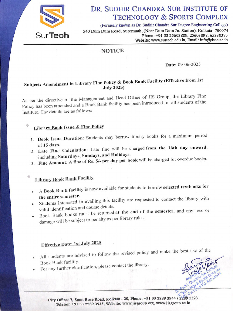 Library Notice | PDF