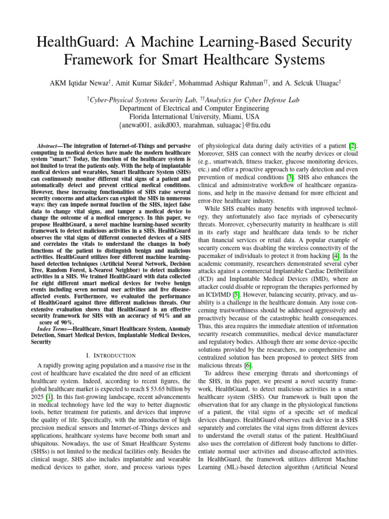 Heathgaurd - Anomaly Detection in Health Care | PDF | Monitoring ...