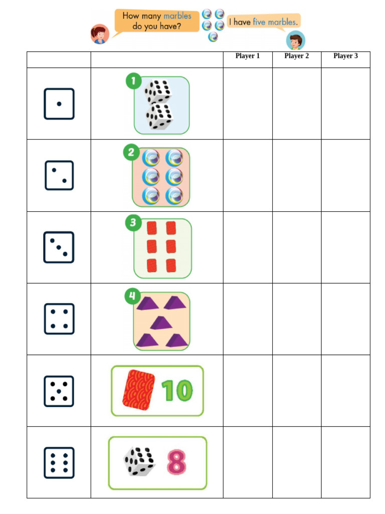 Unit 7 Lesson 2 Dice Game | PDF