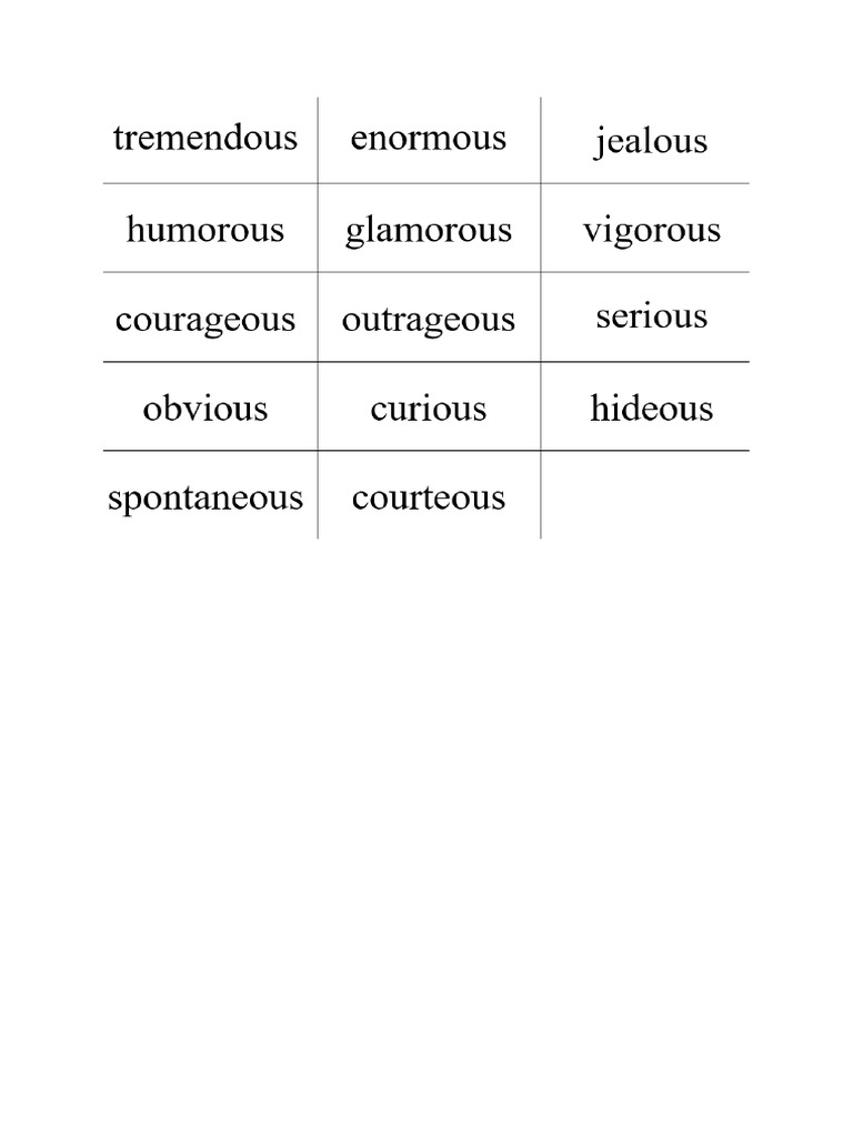 Ous Spelling Session Words | PDF