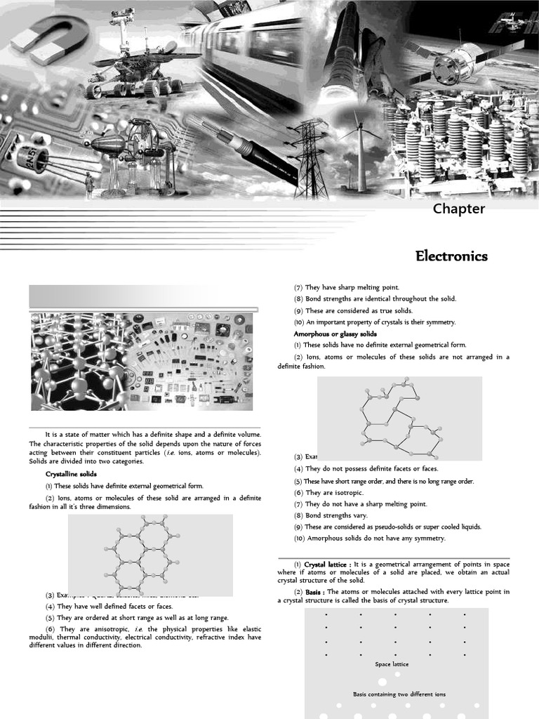 Electronics | PDF | Crystal Structure | Semiconductors