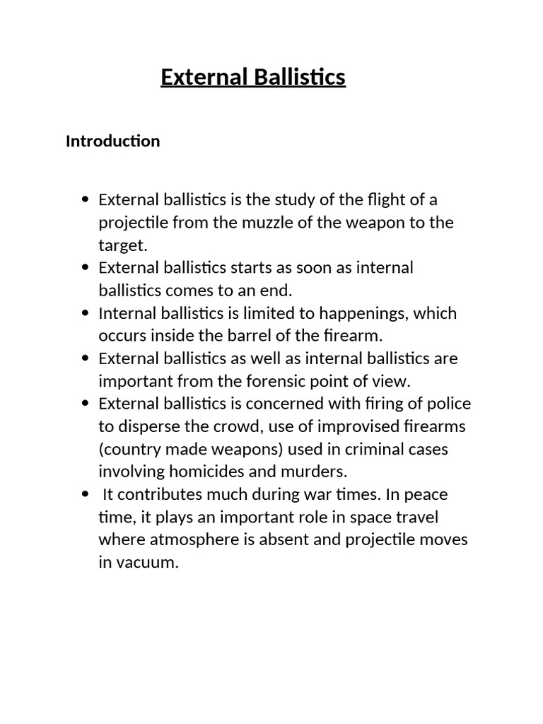 External Ballistics | PDF