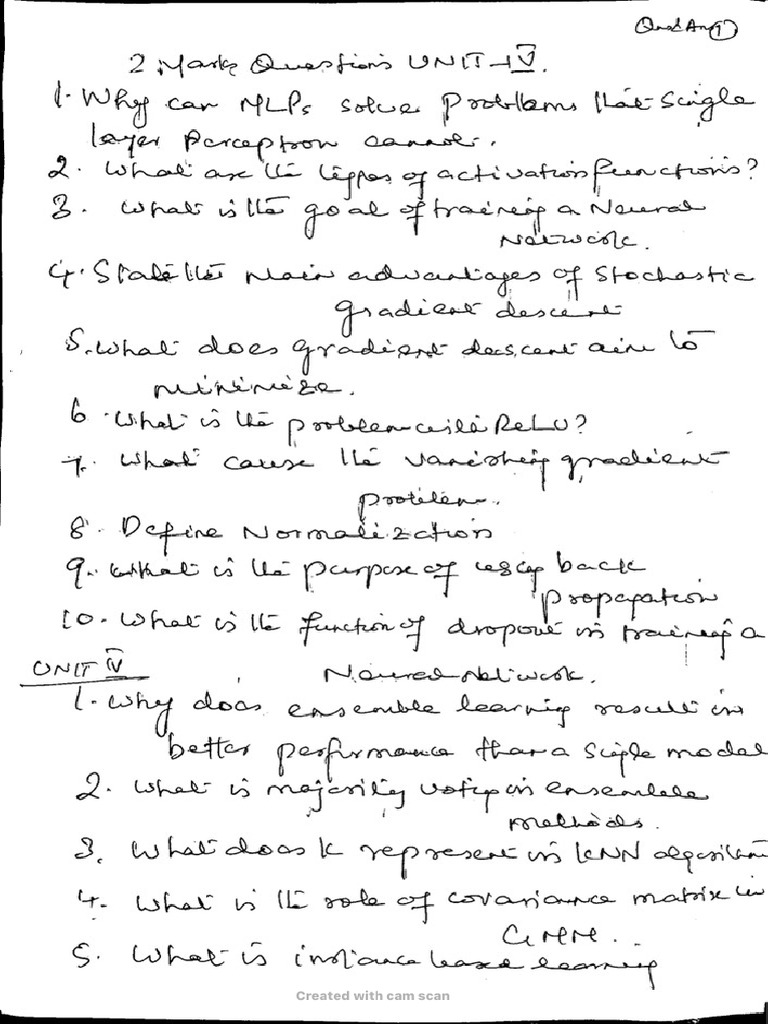 AIML UNIT 4-5 Question | PDF