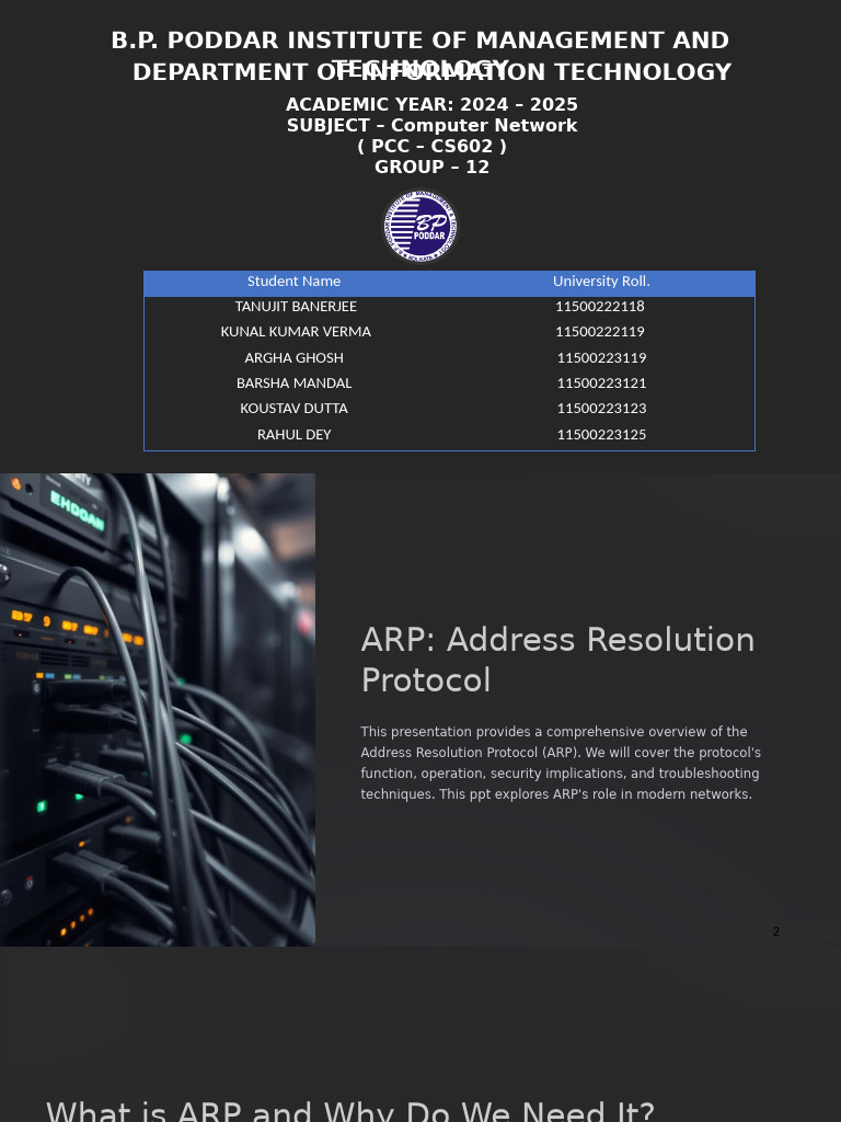 ARP Address Resolution Protocol | PDF | Computer Network | Ip Address