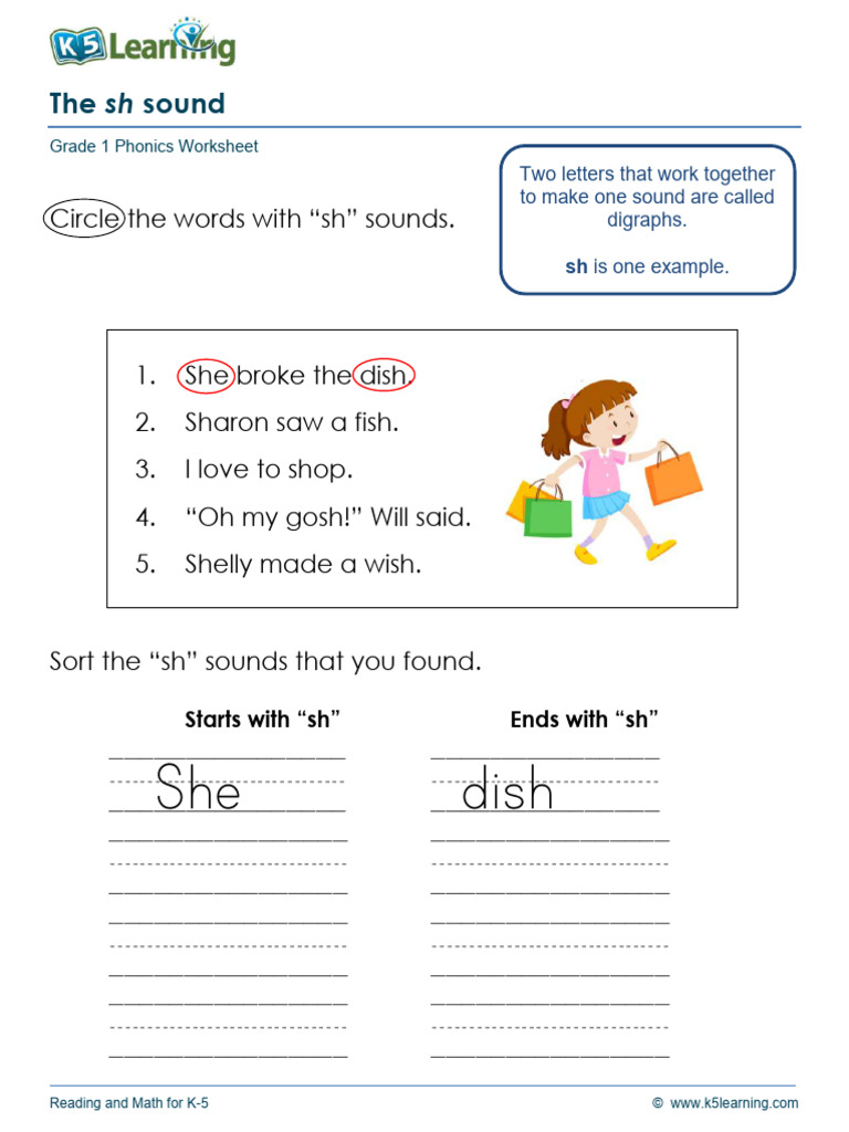Grade 1 Digraph Sounds 6fs | PDF