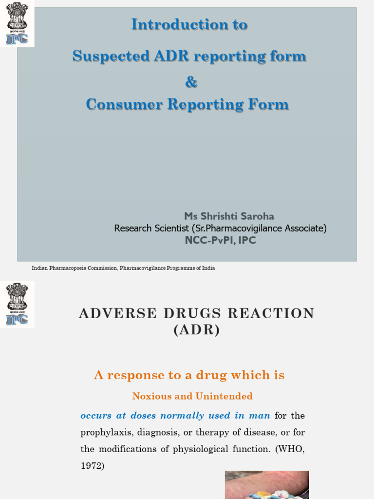 ADR Reporting Form (1) Pptsdp2020 | PDF | Pharmacovigilance | Adverse ...