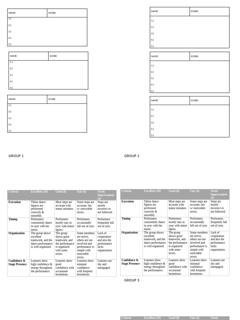 Answer Sheet and Rubrics | PDF | Chess Theory | Chess