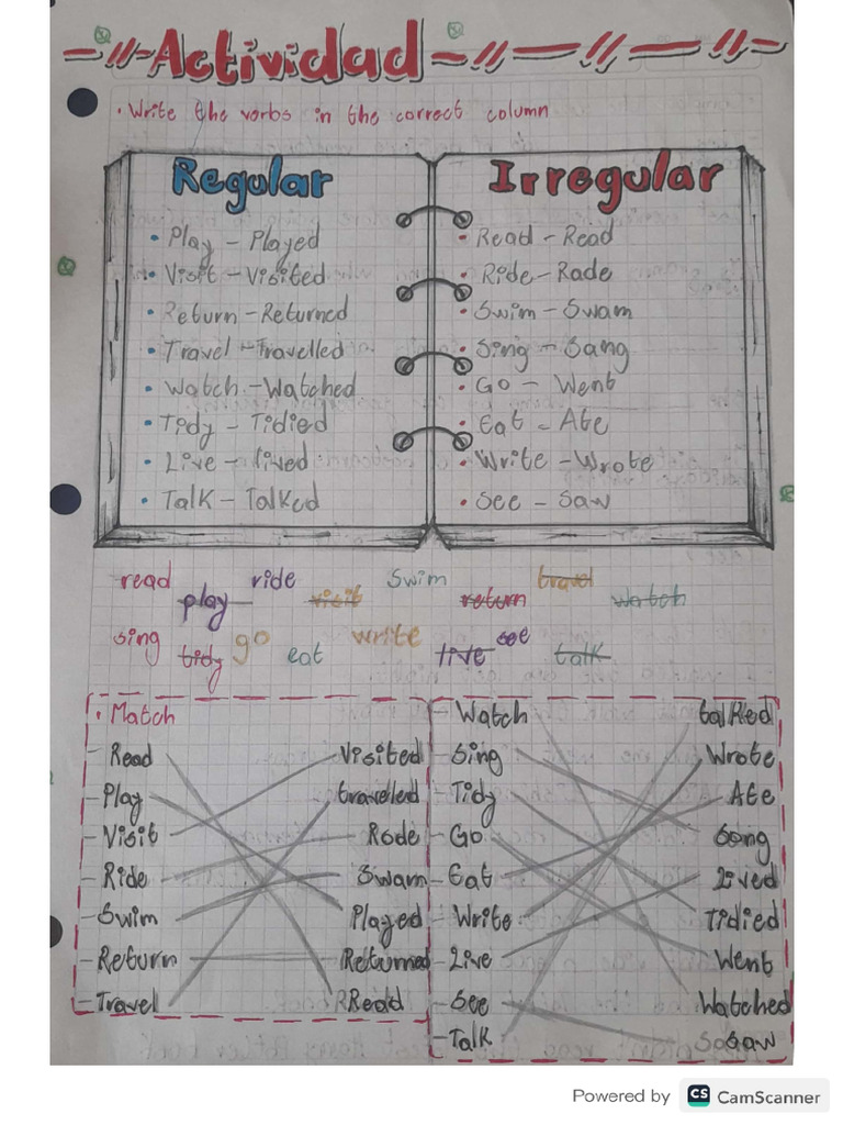 Verbos Regulares e Irregulares | PDF