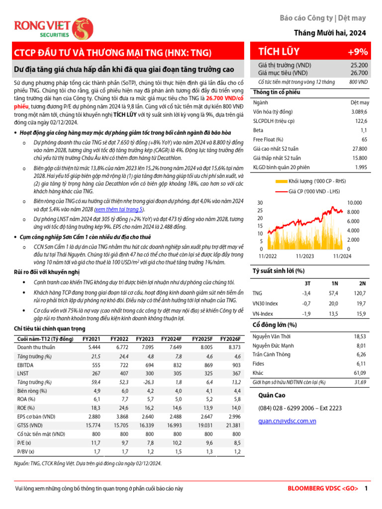 TNG Company Report Nov 2024 VIE | PDF