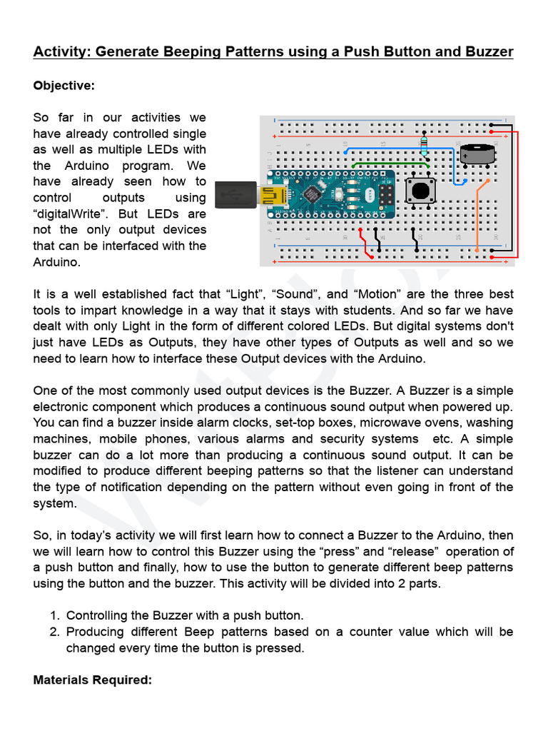 Buzzer Control with Push Button | PDF | Integer (Computer Science ...