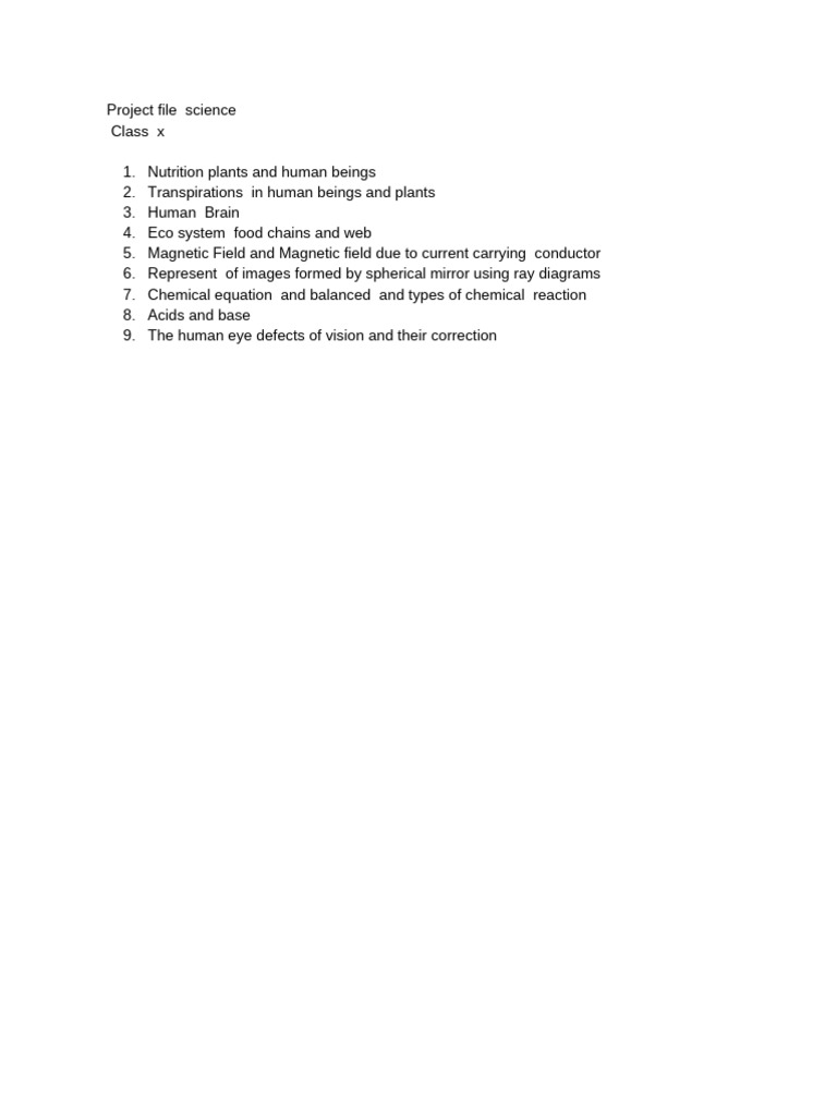 Class X Project File Science | PDF