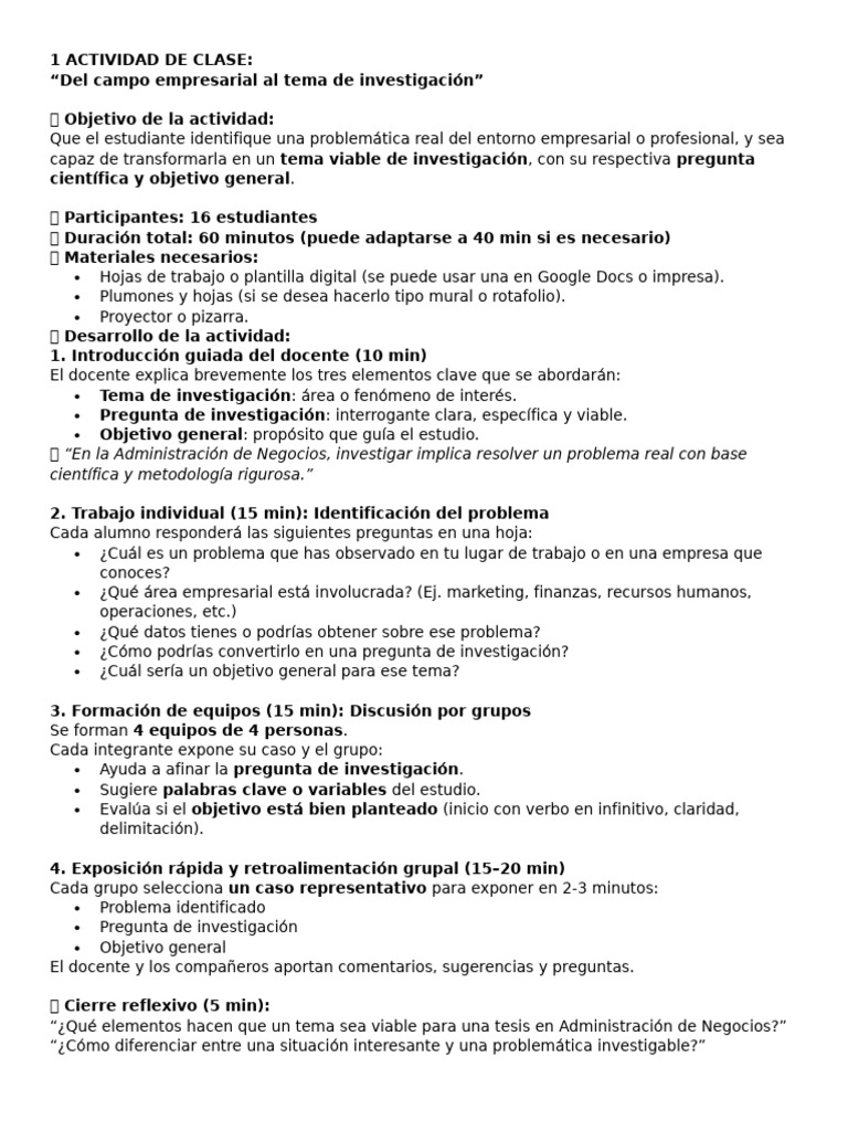 1 Actividad de Clase | PDF | Teoría | Liderazgo