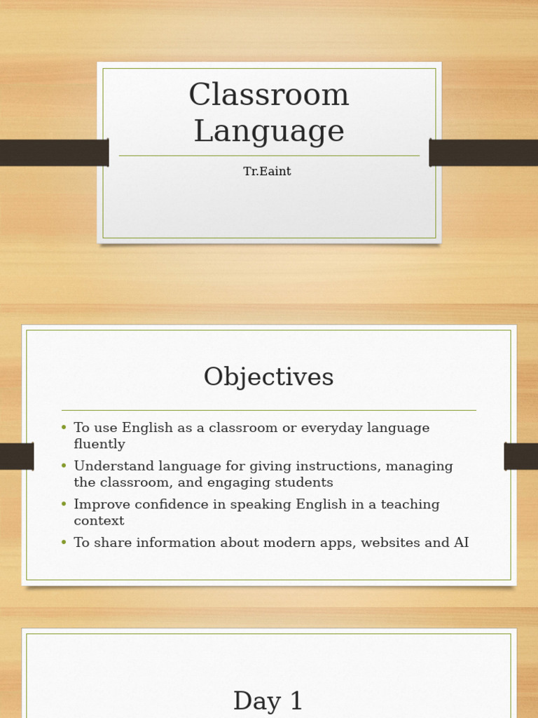 Classroom Language | PDF