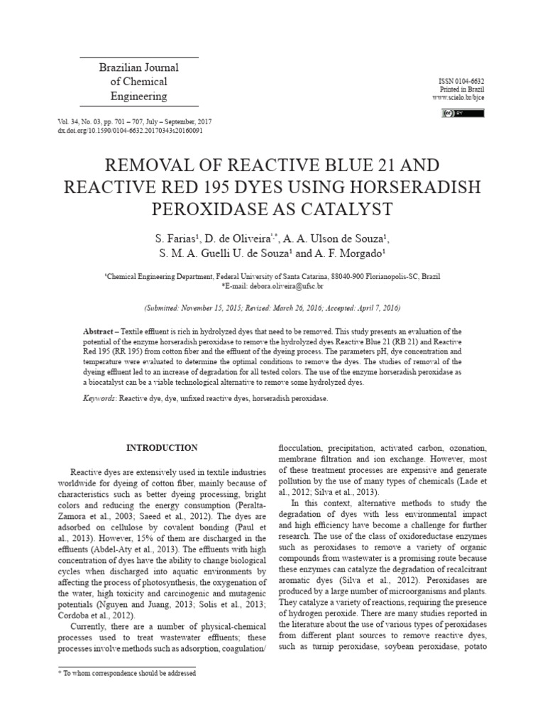 Ozonation (ACCO) of Reactive Blue 194 Azo Dye in Aqueous | PDF ...