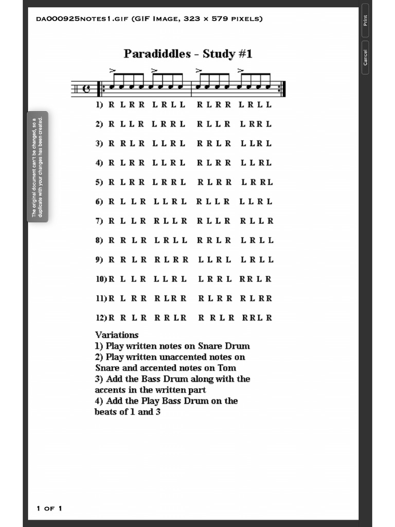 Paradiddles | PDF