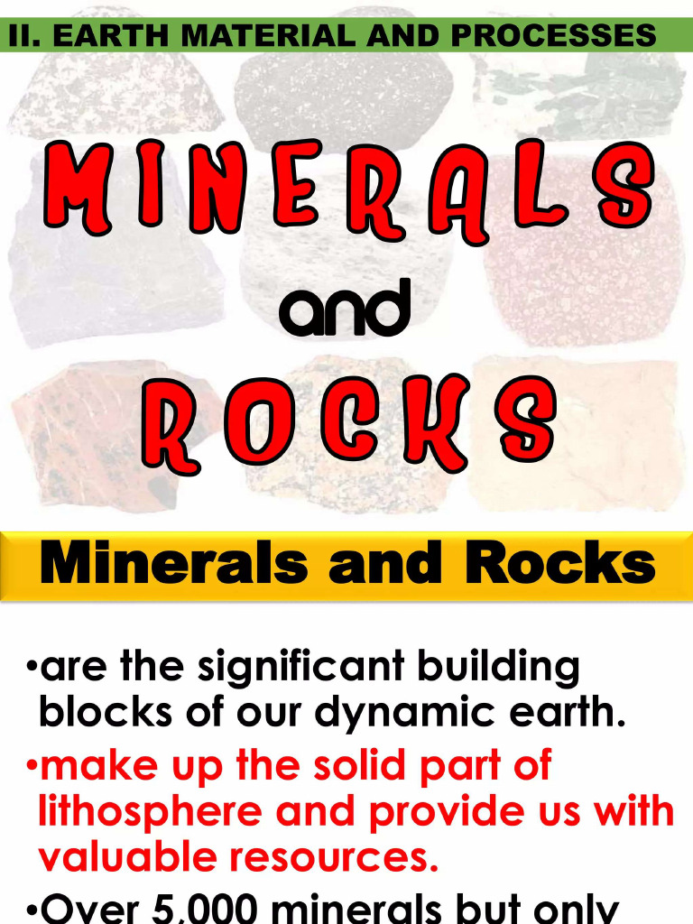 Unit II Rocks and Minerals | PDF