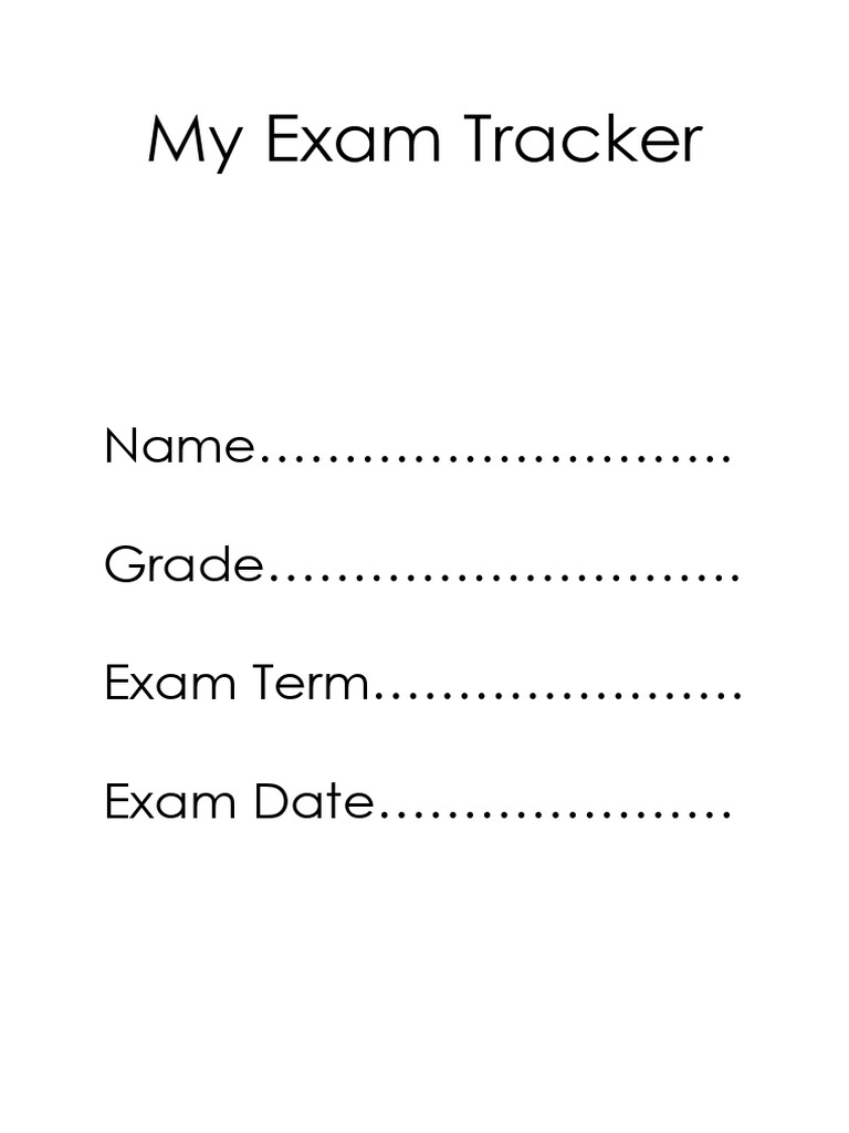 My Exam Tracker Initial Perf | PDF