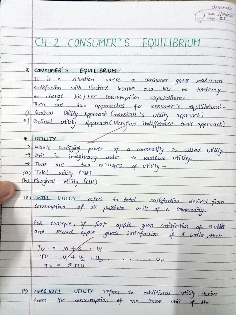 CH 2 Consumers Equilibrium | PDF