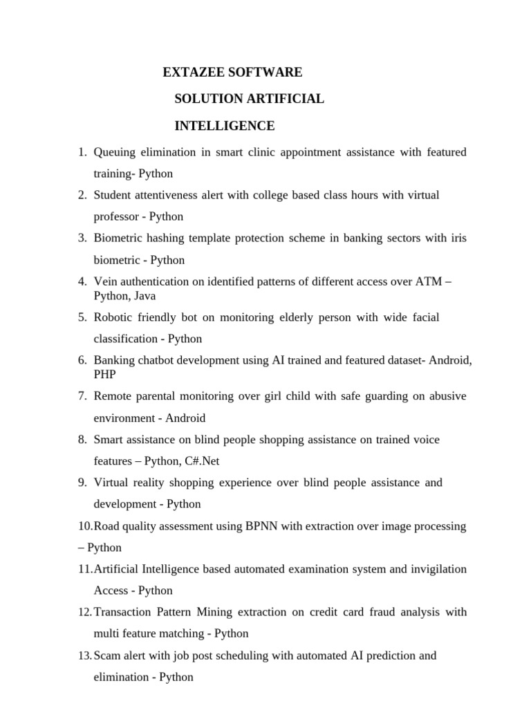 Artificial Intelligence Titles | PDF