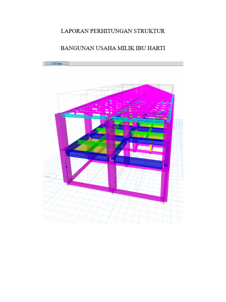 Laporan Struktur Bangunan Usaha Bu Harti | PDF