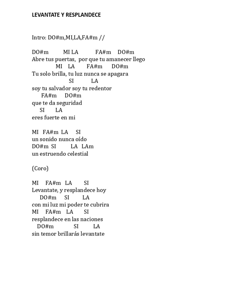 Levantate y Resplandece | PDF