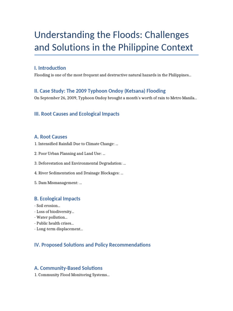 Flood Challenges and Solutions in the Philippines | PDF | Flood | Waste