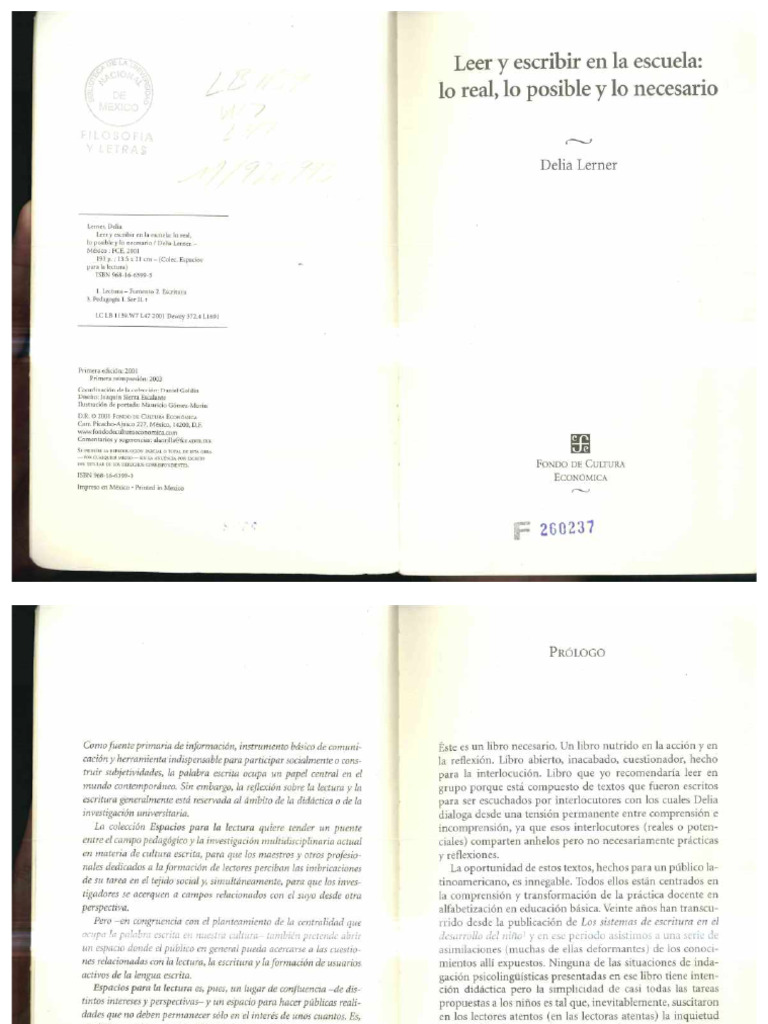 Leer y Escribir en La Escuela Delia Lerner 2001 Compressed | PDF