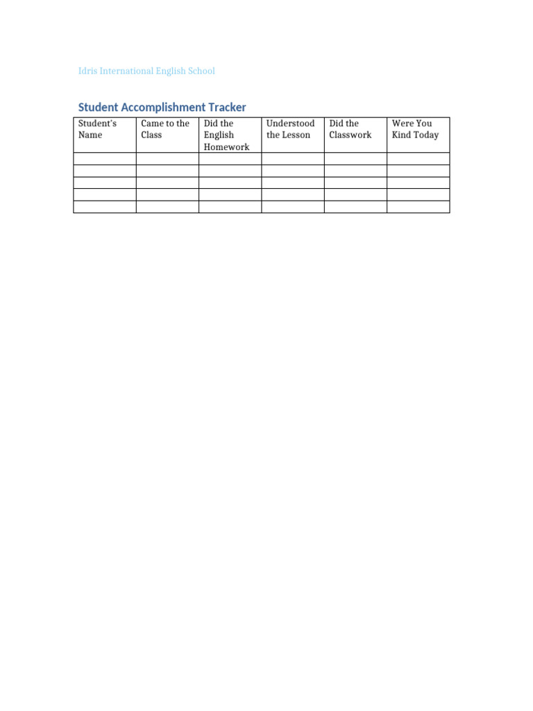 Idris International School Tracker | PDF