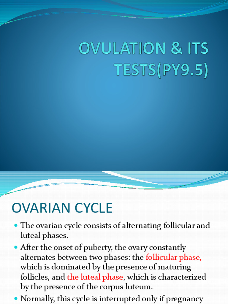 Understanding the Ovarian Cycle | PDF | Menstrual Cycle | Ovary
