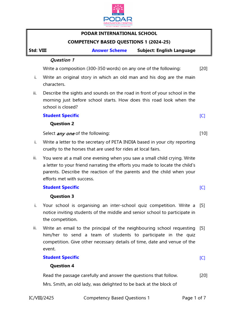 As Ic Viii Eng Lang Cbq1 | PDF | Verb | Linguistics