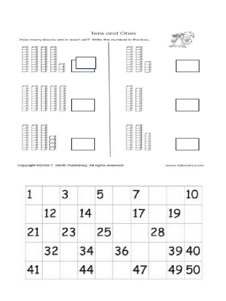 Counting Numbers Worksheet | PDF