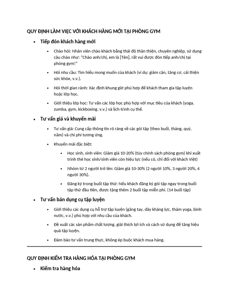 Quy Định Bổ Sung | PDF