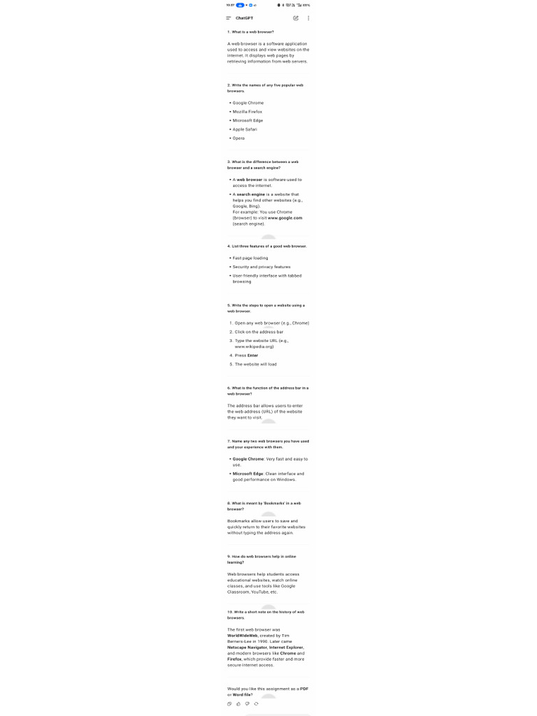 Web Browser | PDF