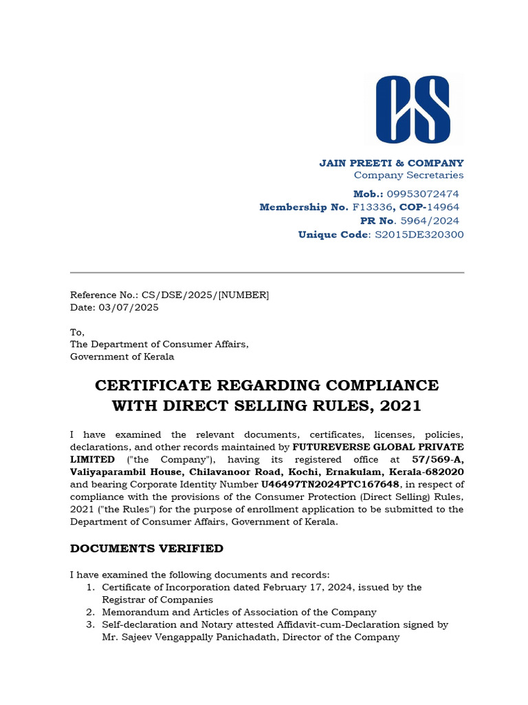 Kerala Govt Enrollement Cs Certification | PDF | Justice | Crime & Violence